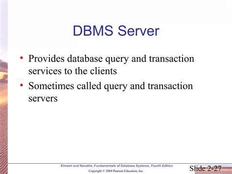 Fundamentals Of Database System Ppt Databases Computer Software
