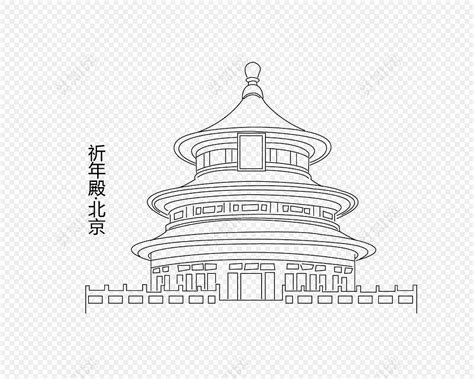 古建筑物怎么画简笔画 古建筑怎么画简笔画 古建筑画简笔画 大山谷图库