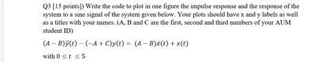 Solved Q3 15 Points Write The Code To Plot In One Figure Chegg