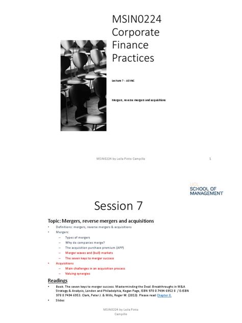 Lecture 7 2022 Async Pdf Mergers And Acquisitions Valuation