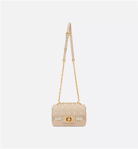 Small Dior Jolie Top Handle Bag Two Tone Dusty Ivory And Powder Beige Cannage Calfskin Dior