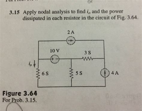 solved apply nodal analysis to find io and the power