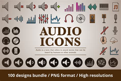 PNG Transparent Images Of Audio Icon Graphic By Euphoria Design Creative Fabrica