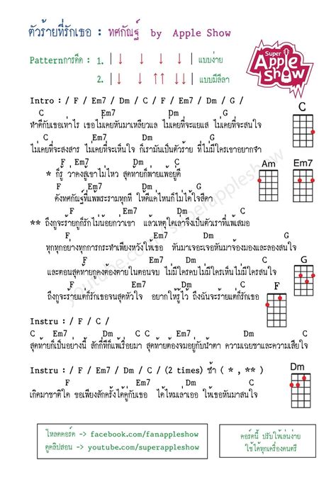 Ukulélé Chords เຄรเกิลแลผไล