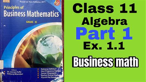 Business Math Algebra Linear Function And Inequalities Class 11 Class11 Businessmaths