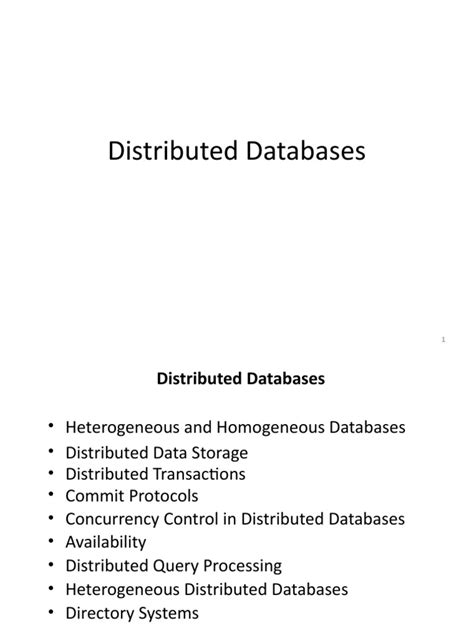 Distributed Db Pdf Replication Computing Database Transaction