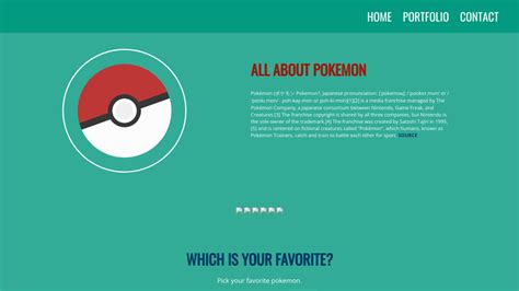 Pokemon Html Css
