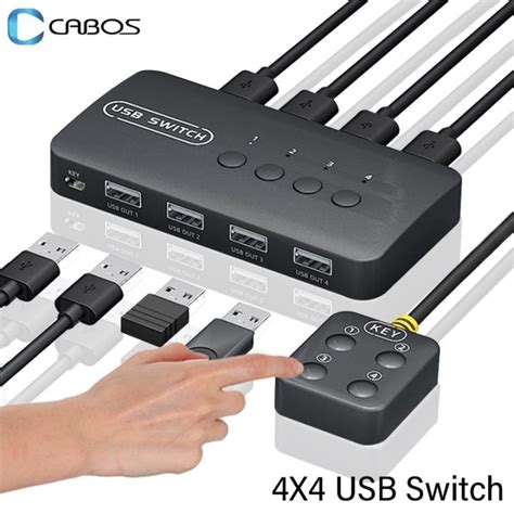 KVM Switch USB Switch Shared Controller Hub Adapter USB2 0 4 Inputs 4