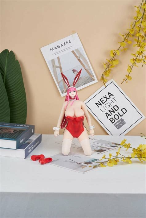 Zero Two 1ft5 45cm Tiny Anime Silicone Sex Doll With BJD Head Cute Sex Doll