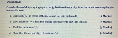 Solved Consider the model Kt γ γ Mi ϵ let γ be the Chegg com