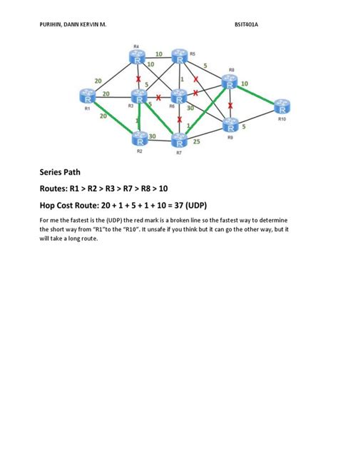 Analysis Of Fastest And Safest Routing Paths Between Network Nodes R1 And R10 Using Udp And Tcp