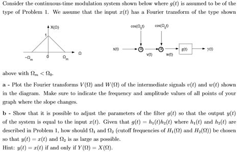 Solved Consider The Continuous Time Modulation System Shown