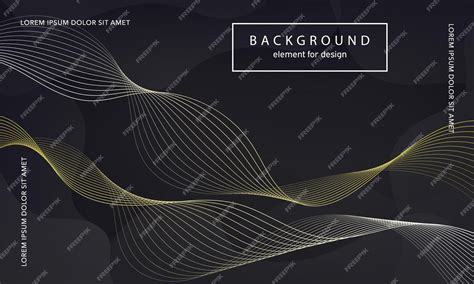 Premium Vector Abstract Background Wave Element For Design Poster Colorful Shiny Gradient Lines