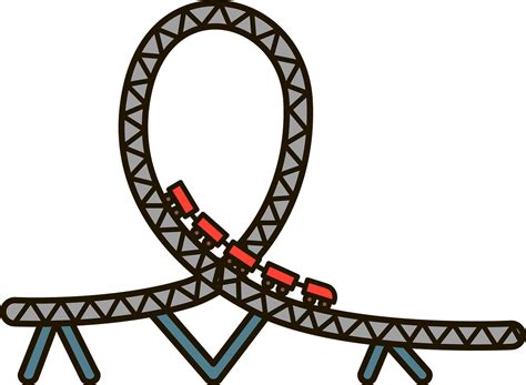 Roller Coaster Loop Cartoon