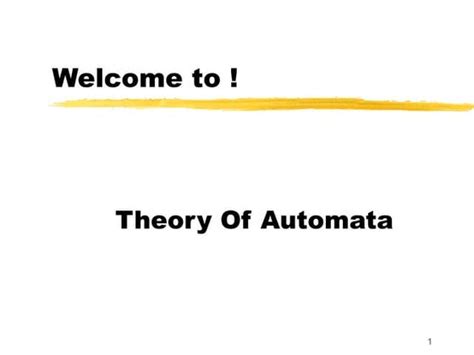 theory of automata and formal language ppt