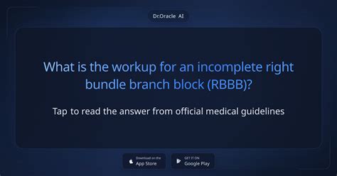 What Is The Workup For An Incomplete Right Bundle Branch Block Rbbb