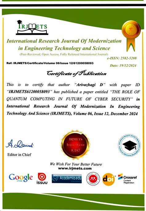 Research Quantumcomputing Cybersecurity Publication Engineering