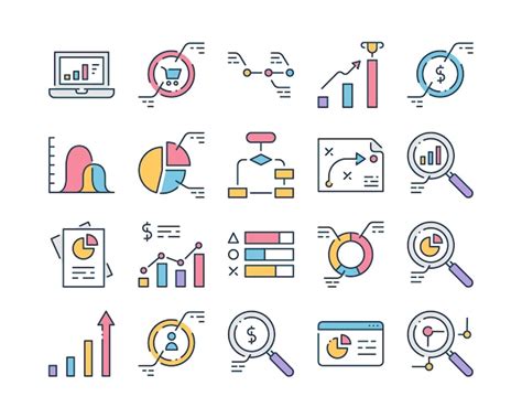 Premium Vector Analytics Icons Set