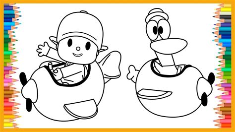 Abc Mouse Pocoyo Airplane Coloring Pages Printables Lab