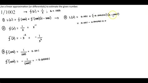 Math 1a 3918 Use A Linear Approximation Or Differentials To