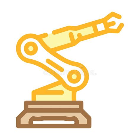 Robotic Arm Ai Integration Color Icon Vector Illustration Stock Vector