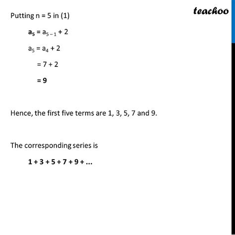 Example 3 Let Sequence Be A1 1 An An 1 2 Examples