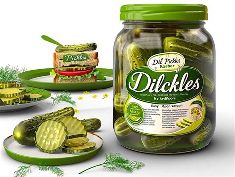 Photo Of Pickles In A Jar Food Packaging Mockup Bottle Mockup Premium