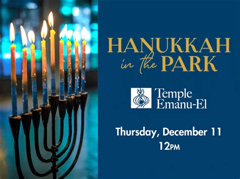 Temple Emanu El Hanukkah In The Park Jewish Dallas