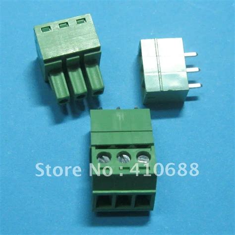 Pin Way Pitch Mm Screw Terminal Block Connector Green Color T Type With Pin Pcs In