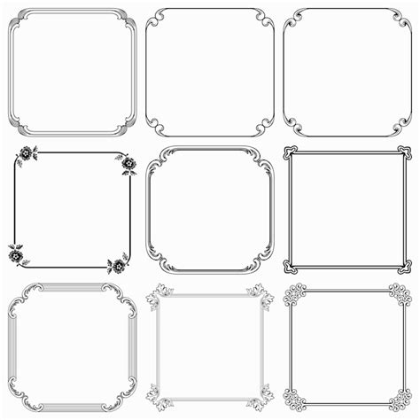 Premium Vector Decorative Frames Set