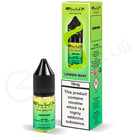 Lemon Mint Nic Salt E Liquid By Elux Legend