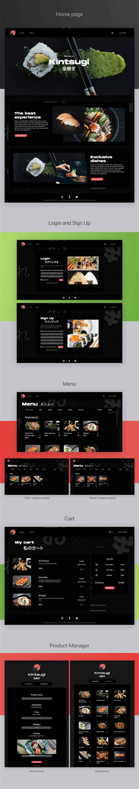 Sushi Web Page Design Development On Behance