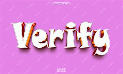 premium psd free psd verify text effect