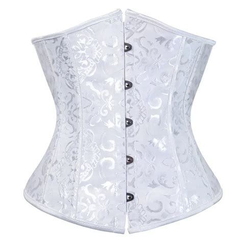Caudutas Womens Corset Underbust Bustiers Floral Gothic Corset Sexy Lingerie Top Jacquard