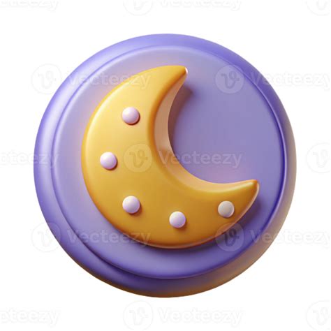 Reflective Vibrant Crescent Moon Badge With A Dot Flat Color Clean Lines Symmetrical With