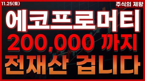 에코프로머티리얼즈 까지 전재산 걸겠습니다 에코프로머티리얼즈 에코프로머티 에코프로그룹전망 YouTube