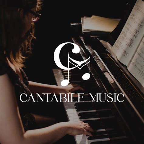 피아노 학원 칸타빌레 뮤직 로고 디자인 포트폴리오 크몽