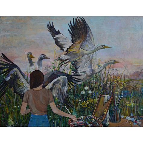 Купить картину Девочка Журавли в Москве от художника Мирхайдарова Гульназ