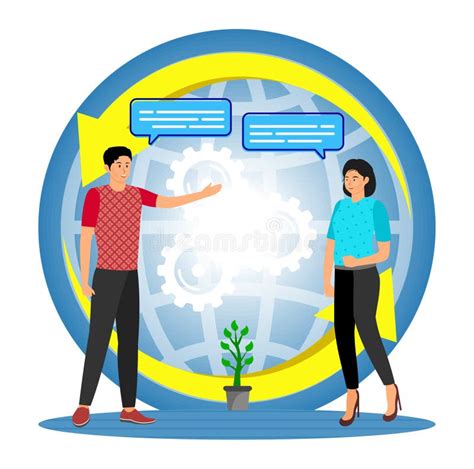 Social Interaction Skills Concept People Engaging In Discussion Around