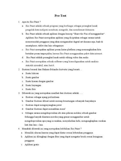 Pretest And Posttest Pdf