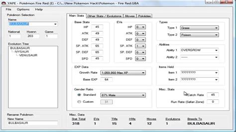 Pokemon Hacking How To Edit A Pokemon S Stats YouTube