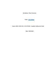 SQL Query Case Study Docx Institution Trine University Name Fnu Al Bara Course BAN OL