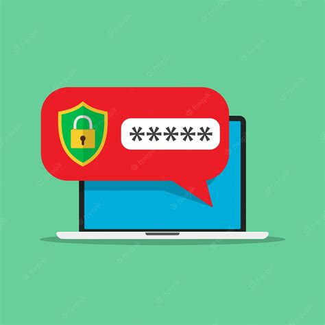 Premium Vector Laptop With Password Notification And Lock Icon