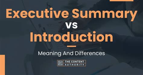 Difference Between Introduction Abstract And Executive Summary At Jimmy Milam Blog