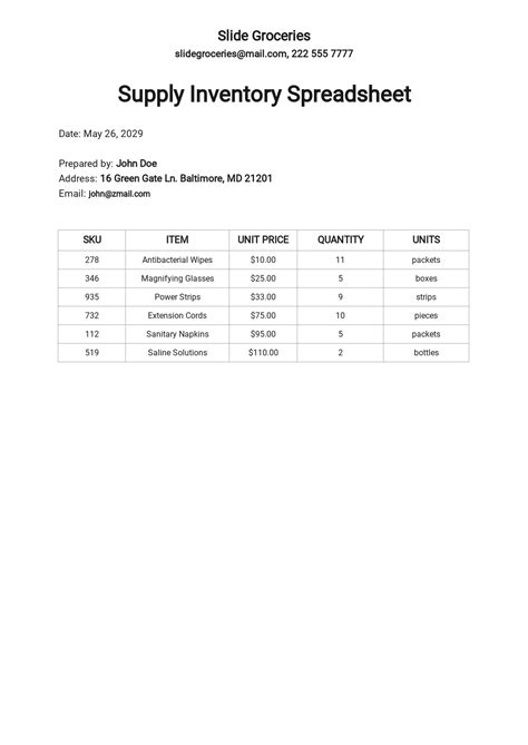 Lab Inventory Template Google Docs Google Sheets Excel Word Apple Numbers Apple Pages