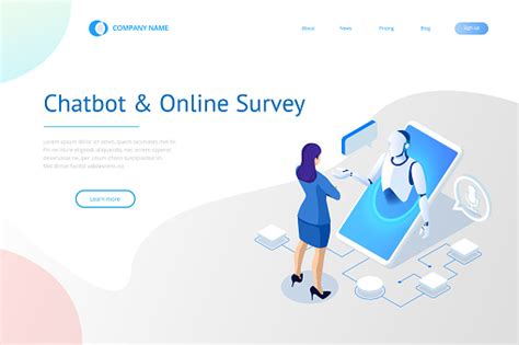 아이소메트릭 채팅 봇과 온라인 설문 조사 온라인 시험 설문지 양식 온라인 교육 인터넷 퀴즈 인공 지능 Ai 및 비즈니스 Iot 개념 등측투영법에 대한 스톡 벡터 아트 및