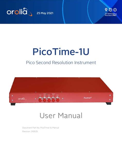 Picotime 1u Manual Safran Navigation And Timing