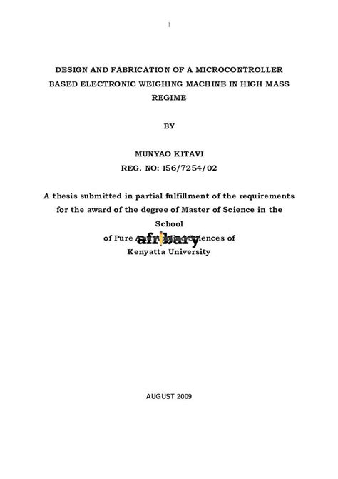 Design And Fabrication Of A Microcontroller Based Electronic Weighing