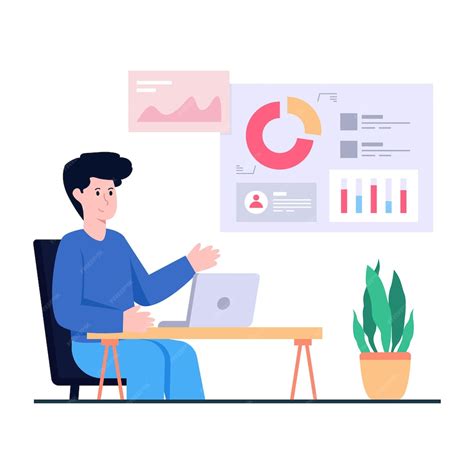 Premium Vector Conceptual Illustration Of Data Analyst Flat Design Vector