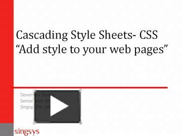 Beginners Css Tutorial For Web Designers Presentation Free To Download